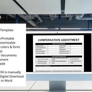 Compensation Adjustment Form | Salary Change Request | Requesting Pay ...