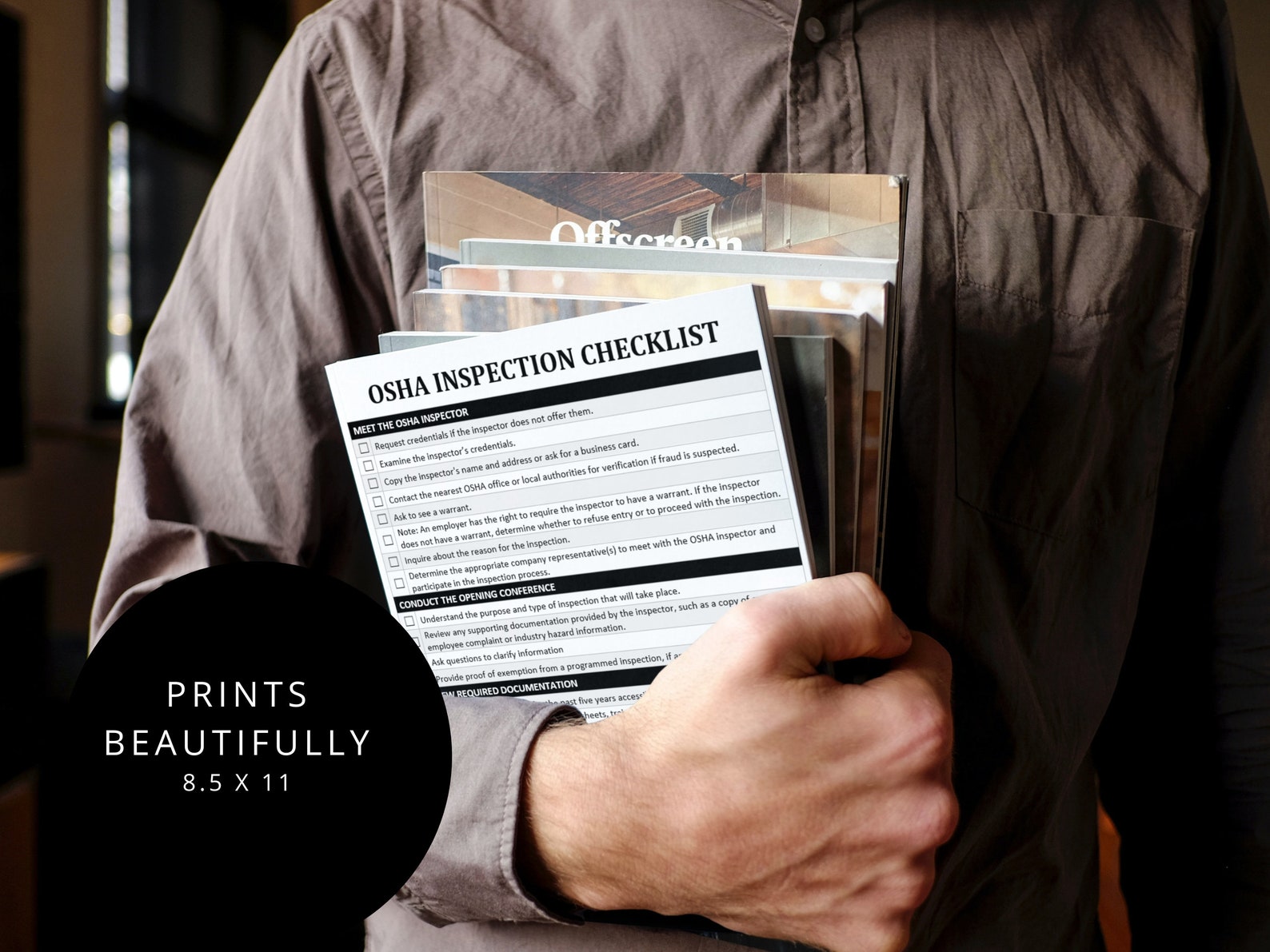 OSHA Inspection Checklist: Editable HR Template OSHA Standards ...