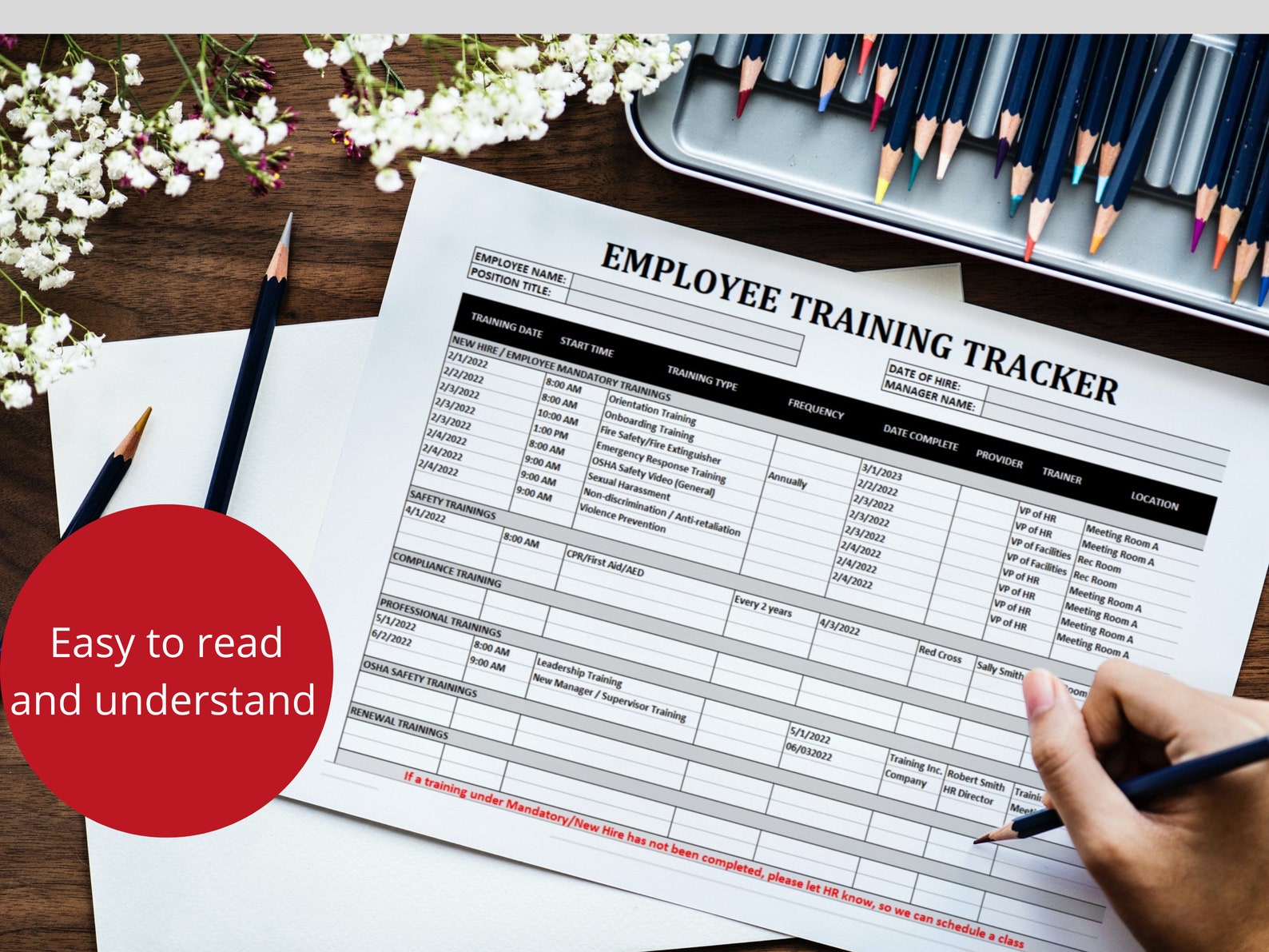 Employee Training Tracker: Excel Template for Efficient HR Training ... Employee Training Tracker: Excel Template for Efficient HR Training ...