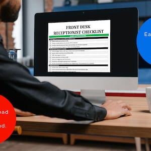 Receptionist Training Checklist: Front Desk Customer Service (word ...