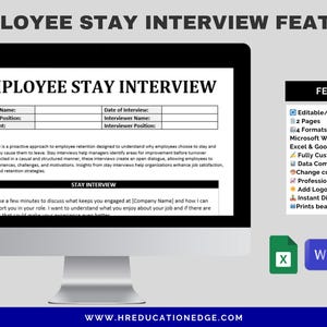 Stay Interview Template: Employee Retention HR Guide (digital Download ...