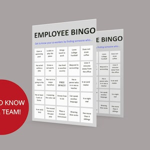 Employee Bingo Template: HR Icebreaker Game (editable Word) - Etsy