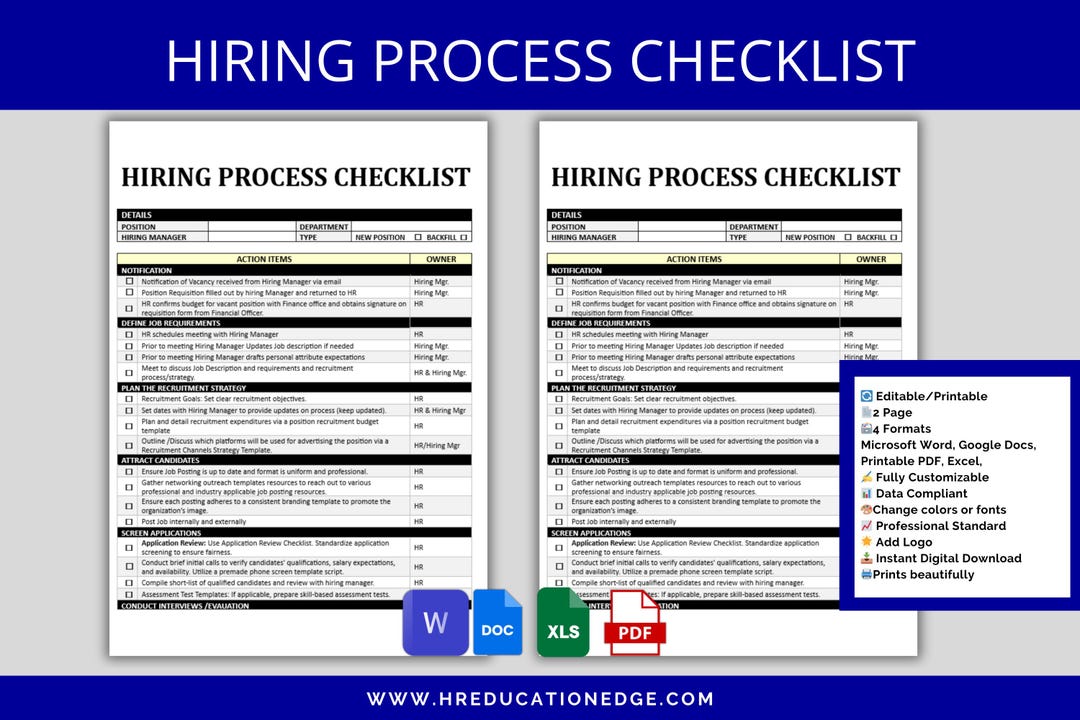 Hiring Process Checklist: Talent Acquisition & Onboarding, Top HR ...