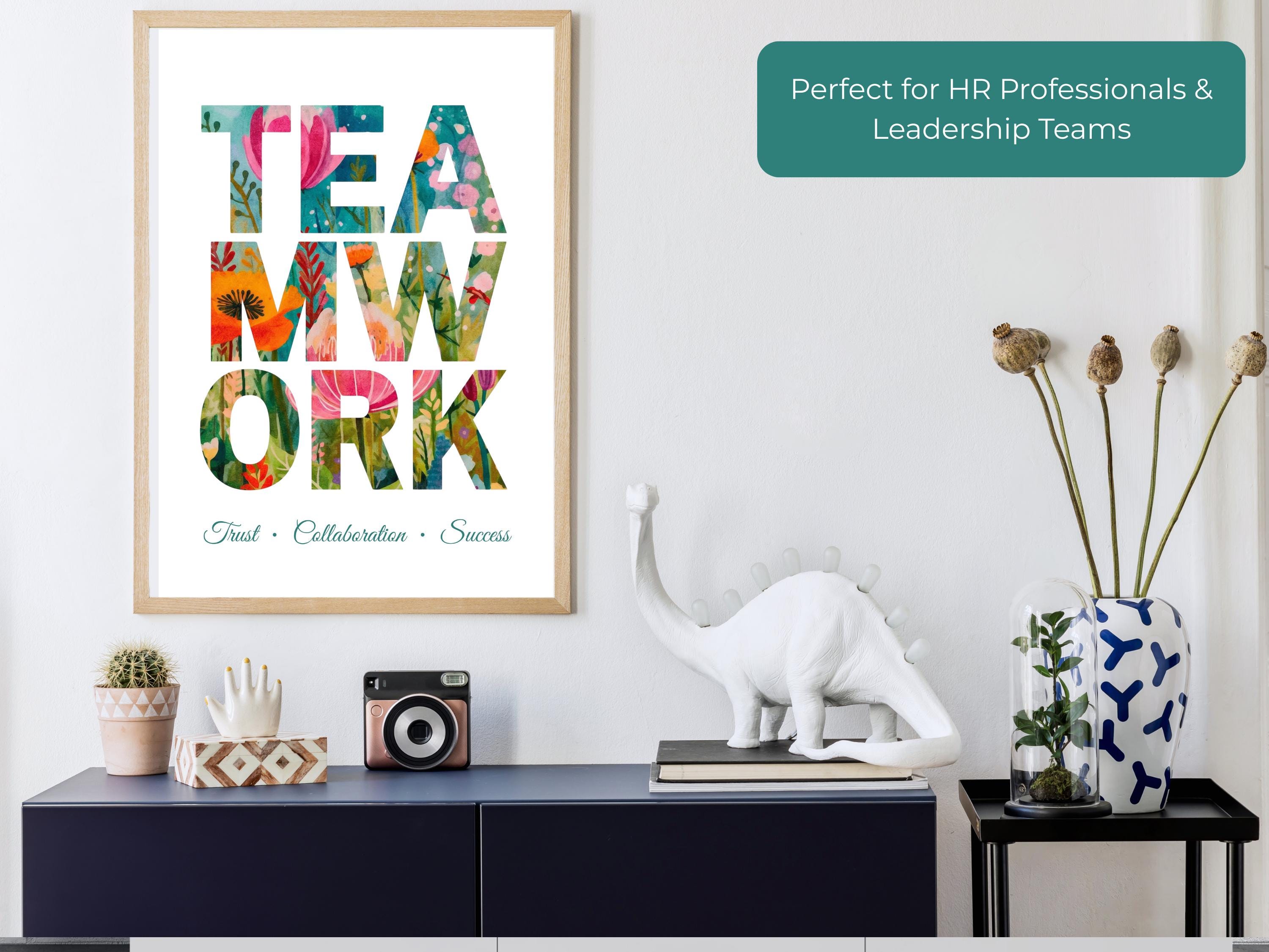 HR Office Decor Set | Leadership Teamwork Wall Art | Printable Art ...