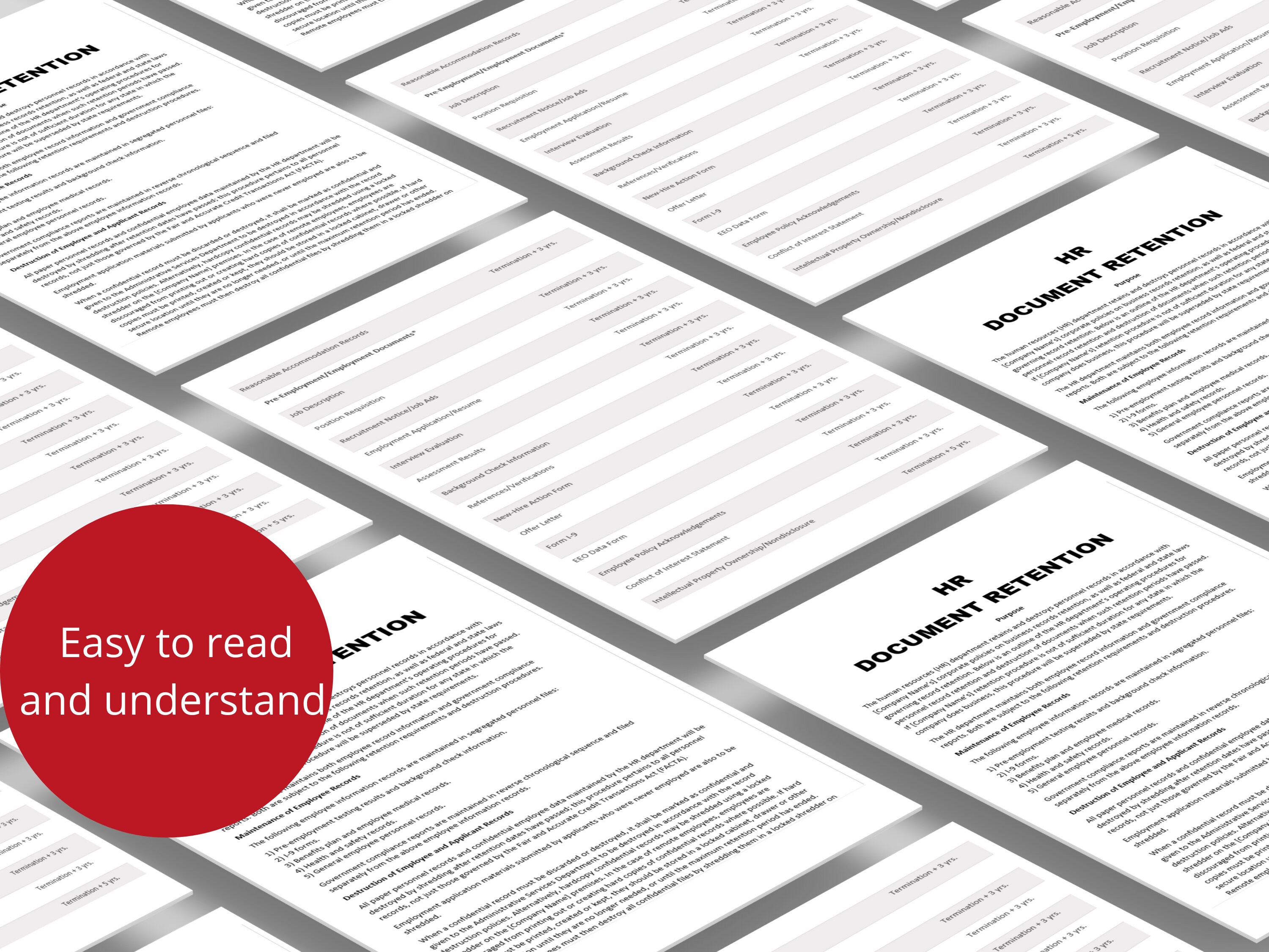 Employee Document Retention Policy: Guidelines for HR Record Management ...