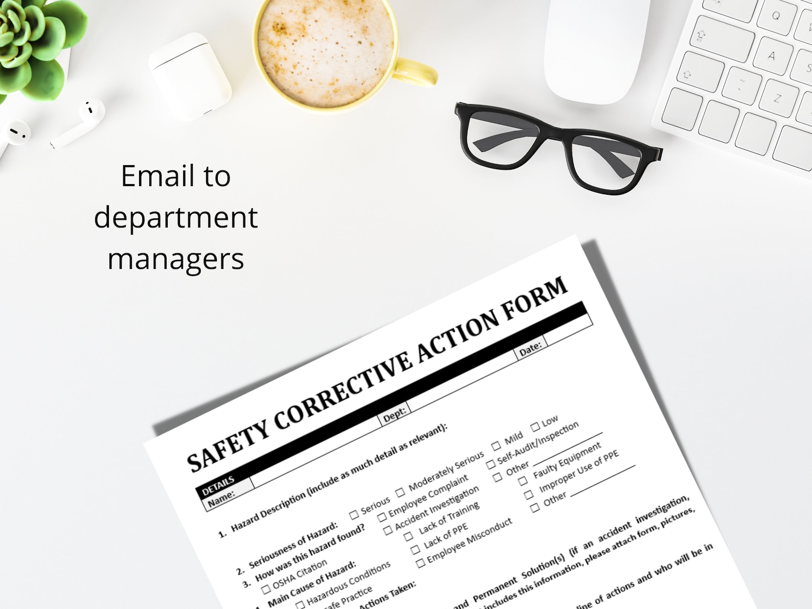 Safety Corrective Action Template OSHA Standards Incident/accident ...