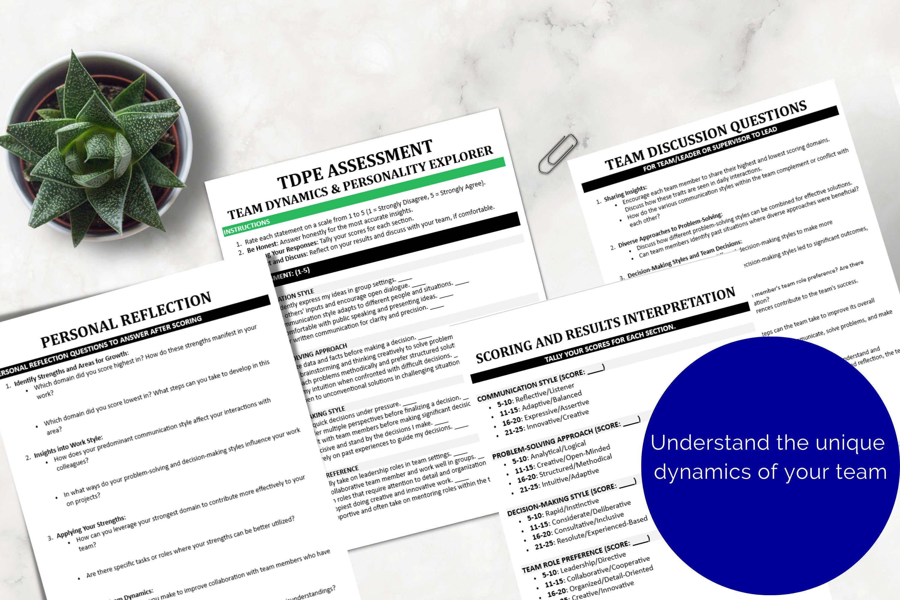 Team Dynamics & Personality Explorer: HR Team Building Tool (digital ...