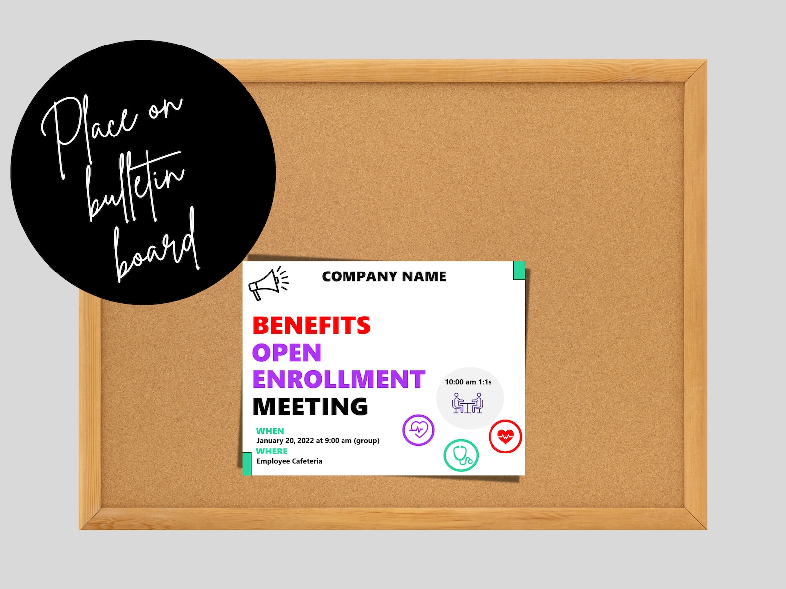 Open Enrollment Benefits Meeting Template: Editable HR Form (MS Word ...