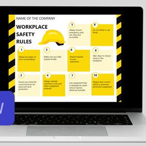 Employee Safety Rules Template: HR Safety Training (editable Word ...