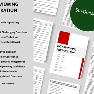 Interview Prep Worksheets: Behavioral Interview, STAR Method, Interview ...