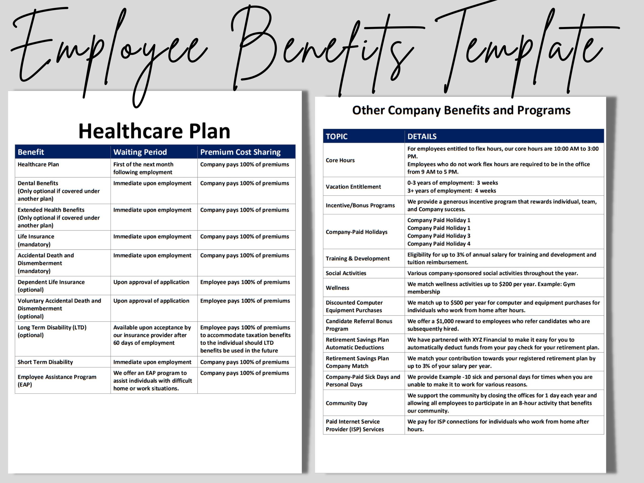 Company Benefits Examples