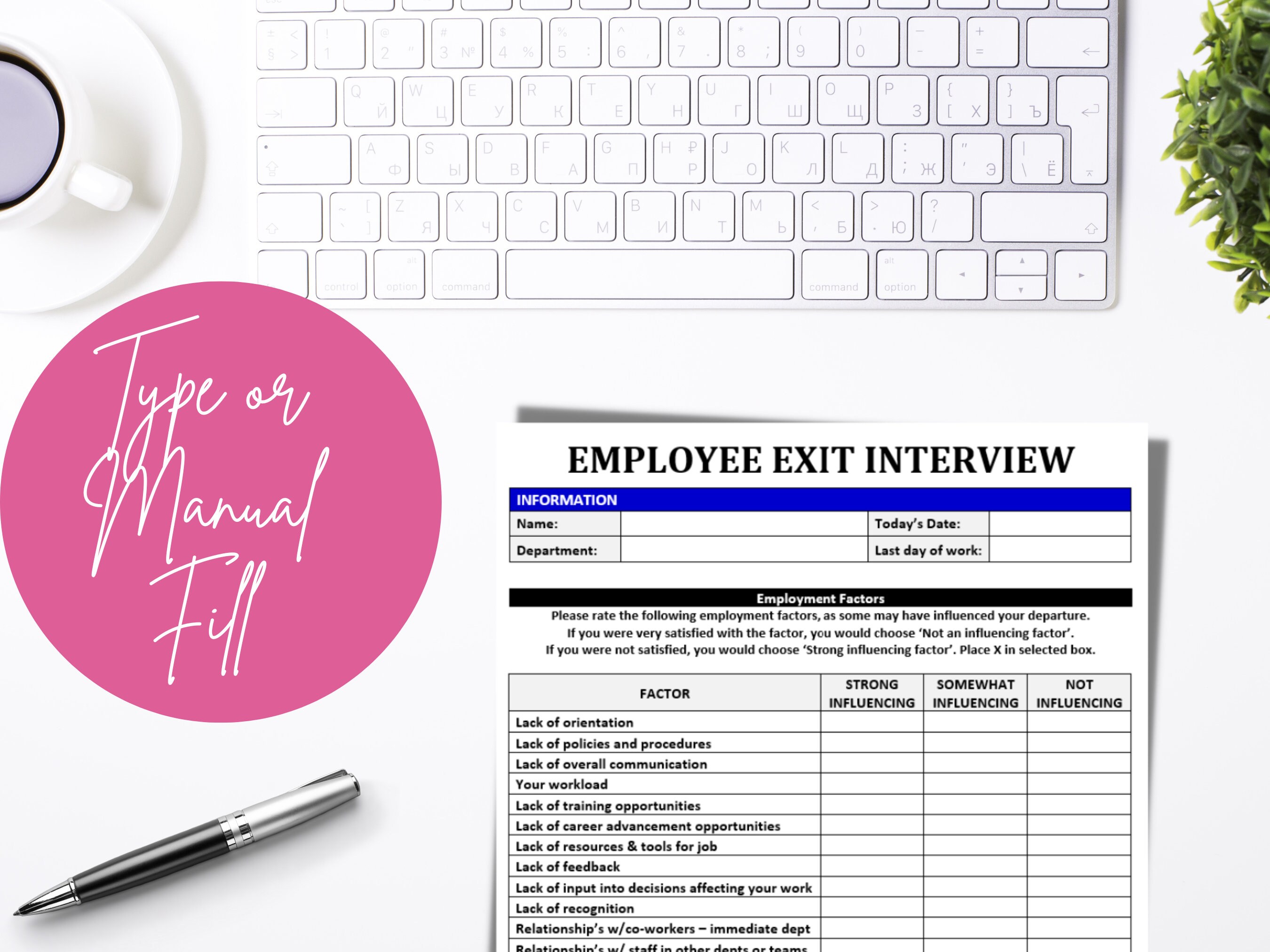 Employee Exit Interview Form: HR Off-boarding Template - Etsy Australia