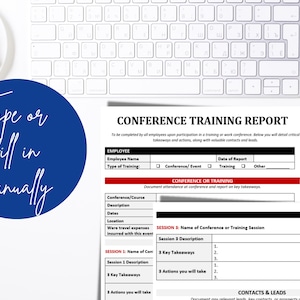 Conference / Training Employee Report | HR Template | Human Resources ...