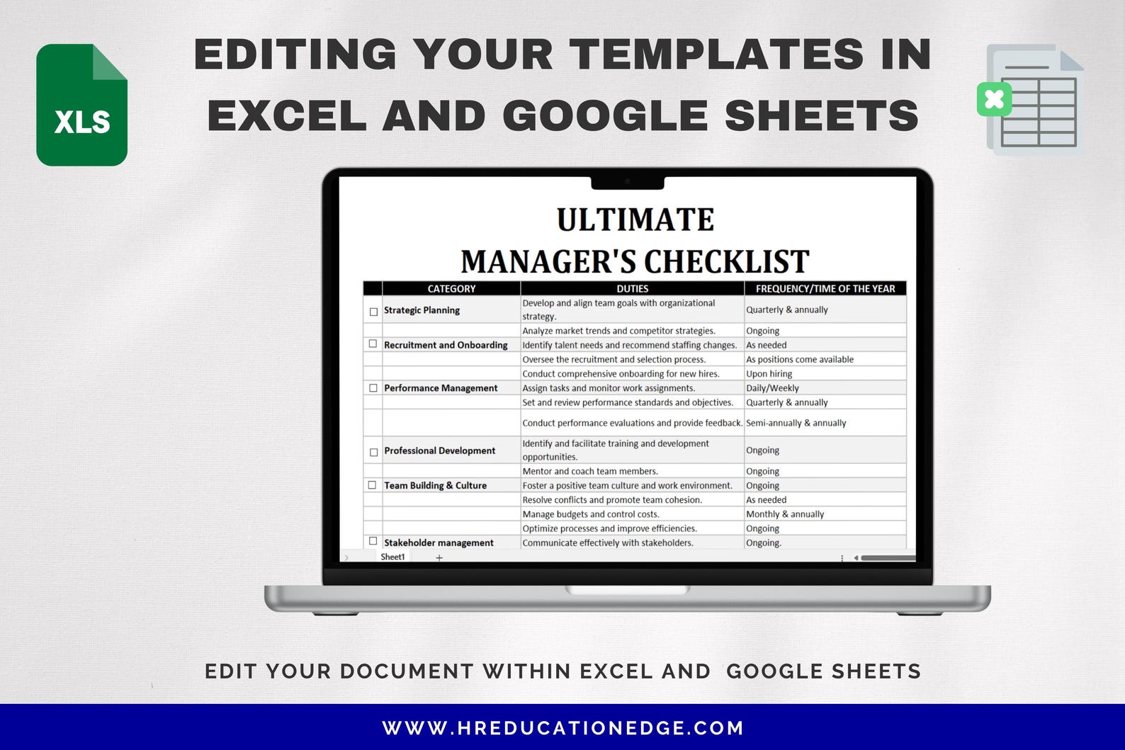 Manager Checklist: Team Oversight, Leadership Training (digital ...