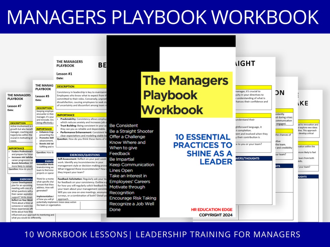 Leadership Coaching Workbook: the Manager's Playbook Workbook - Manager ...