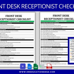 Front Desk Checklist - Etsy
