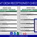 Receptionist Training Checklist: Front Desk Customer Service (word ...