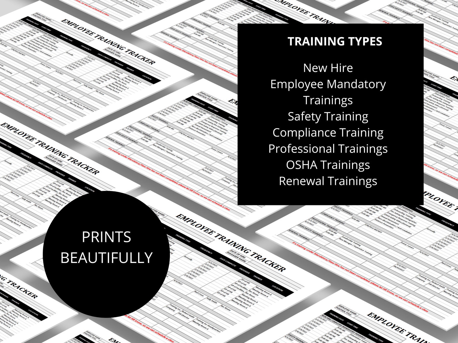 Employee Training Tracker: Excel Template for Efficient HR - Etsy Employee Training Tracker: Excel Template for Efficient HR - Etsy
