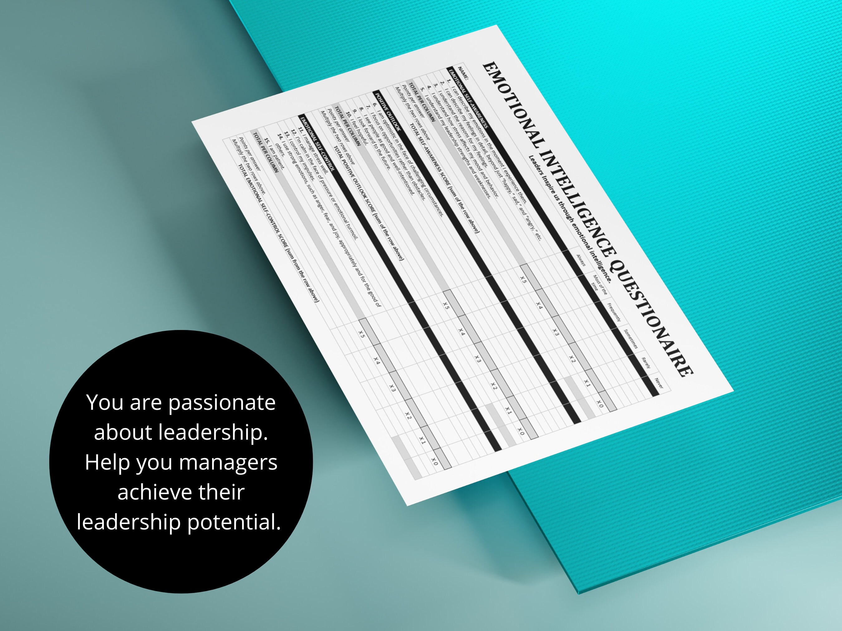 Manager Training Activity HR Questionnaire Emotional Intelligence ... Manager Training Activity HR Questionnaire Emotional Intelligence ...