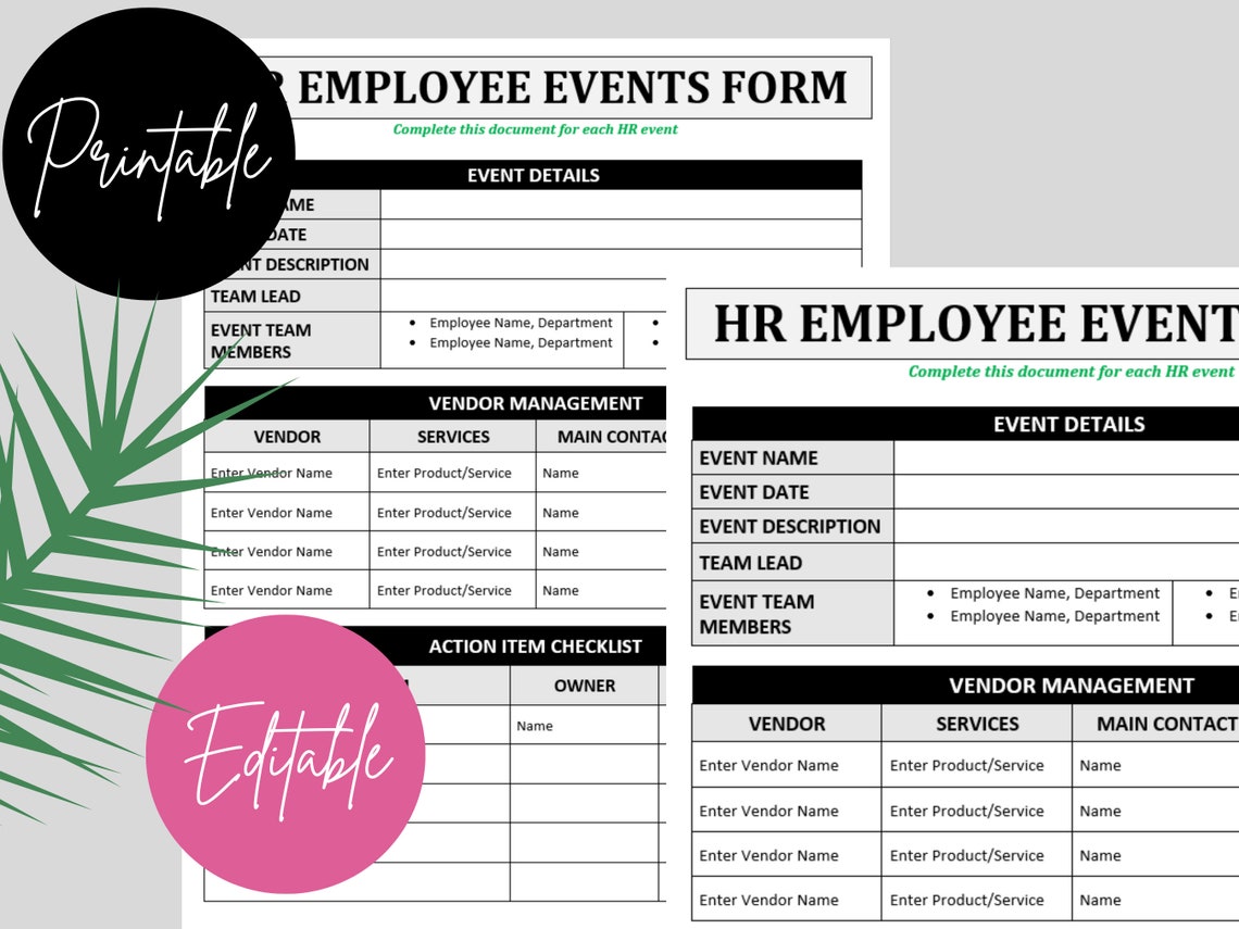 HR Event Planning Template: Employee Appreciation, Staff Celebration ...