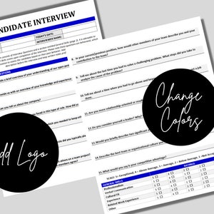 HR Behavioral Interview Questions - Editable Word Template for ...