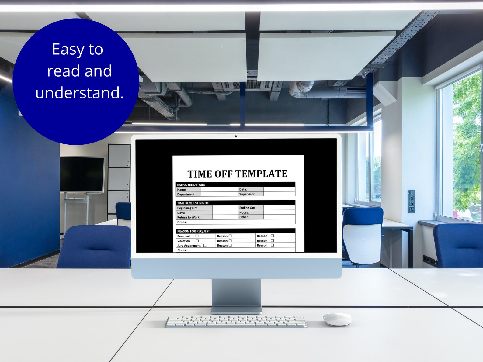 Time off Request Form: Employee Days off & Leave Template | Editable ...