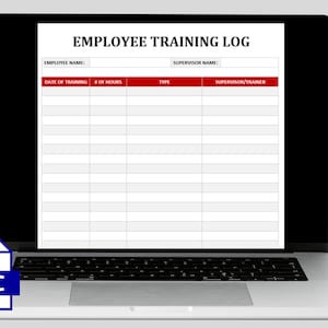 Employee Training Log: HR Template (digital Download) - Etsy