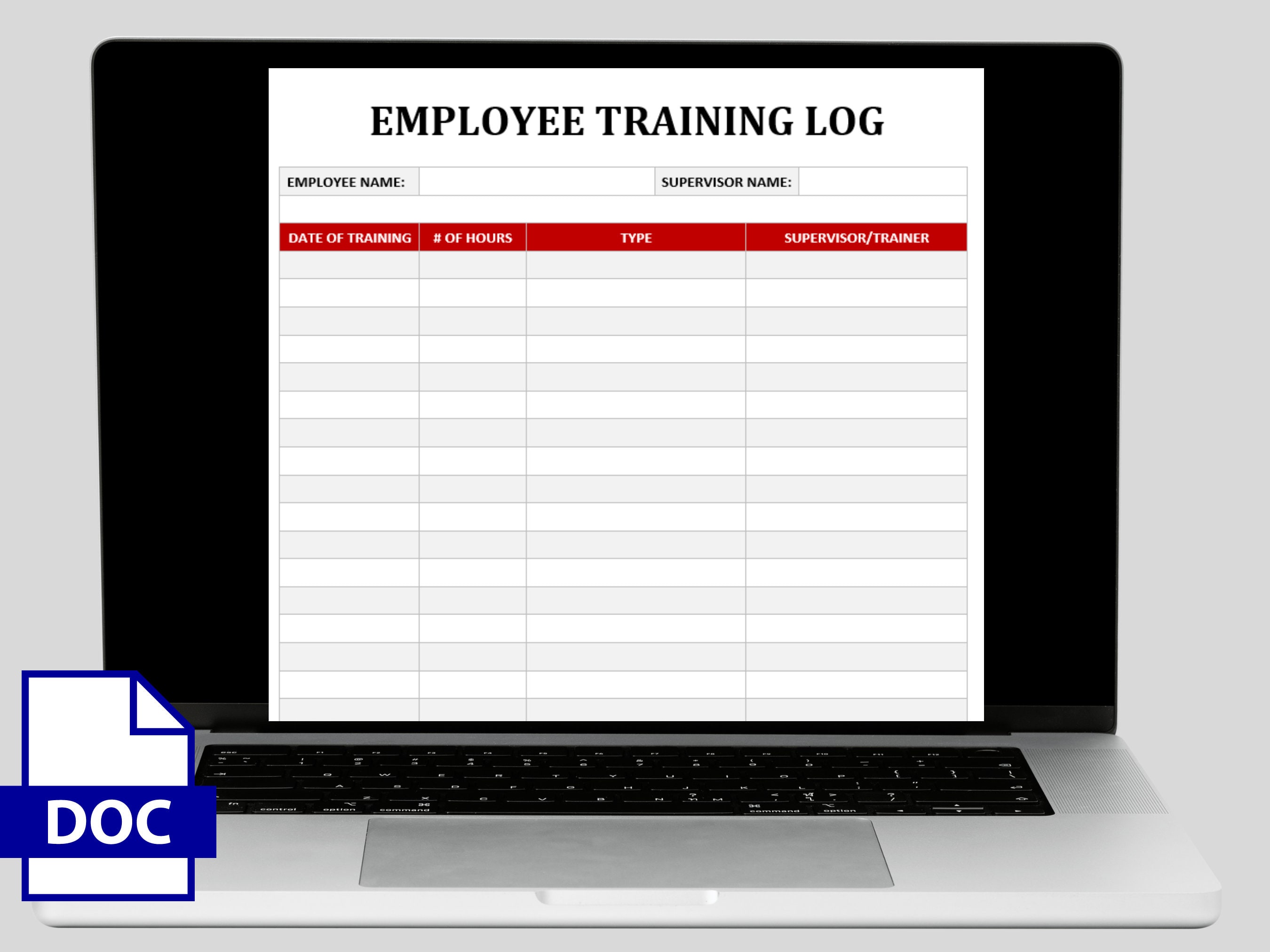 Employee Training Log: HR Template (digital Download) - Etsy