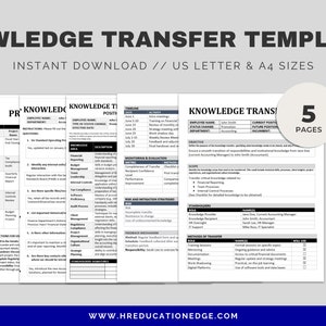 Knowledge Transfer Plan Template: Management Transition Kit (digital ...