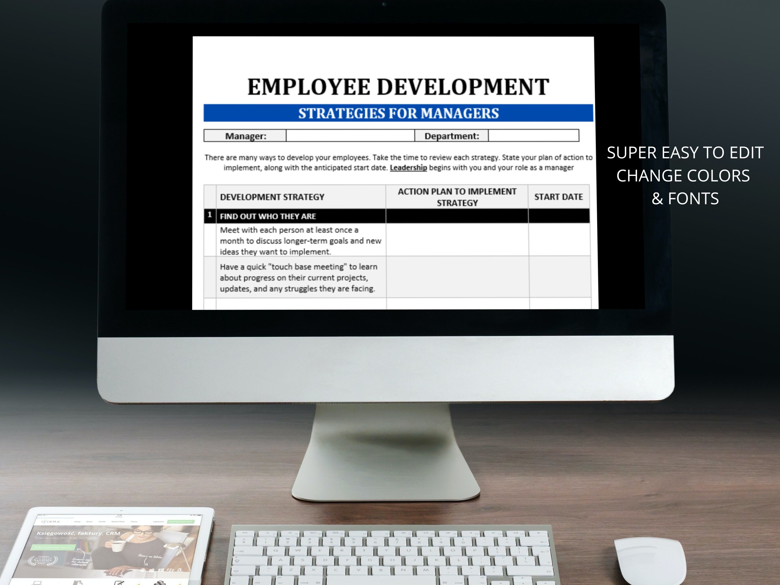 Manager Training Worksheets | Management Template | New Development ...