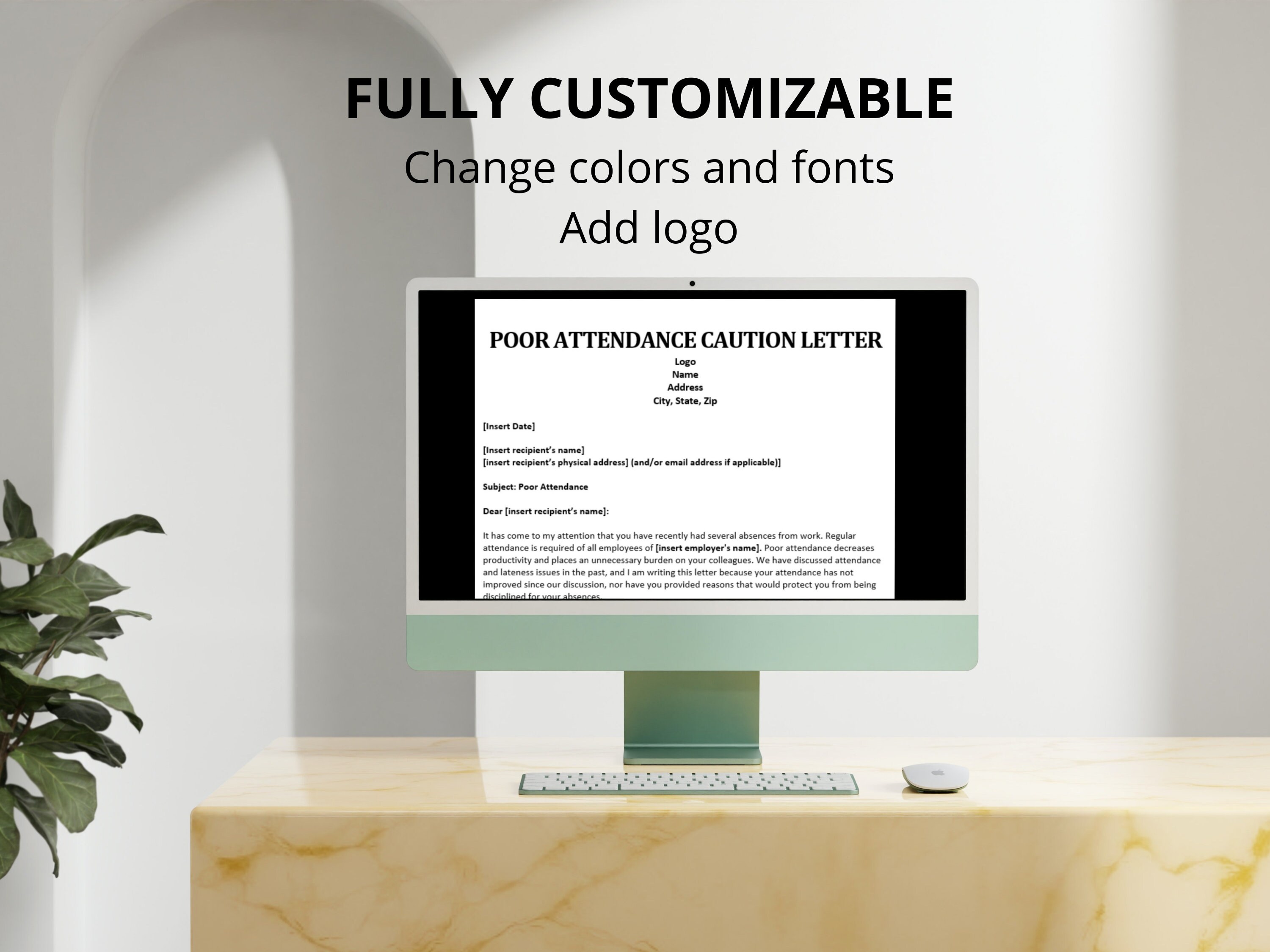 Attendance Warning Letter: HR Template | Employee Poor Attendance ...