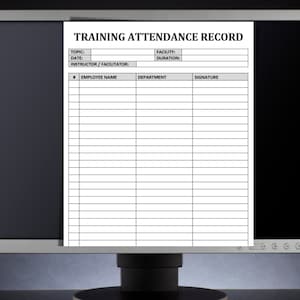 Training Attendance Record Template: Editable HR Form (MS Word) - Etsy