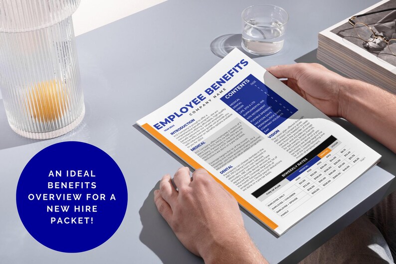 Employee Benefits Brochure: HR Onboarding Template (canva Editable) - Etsy