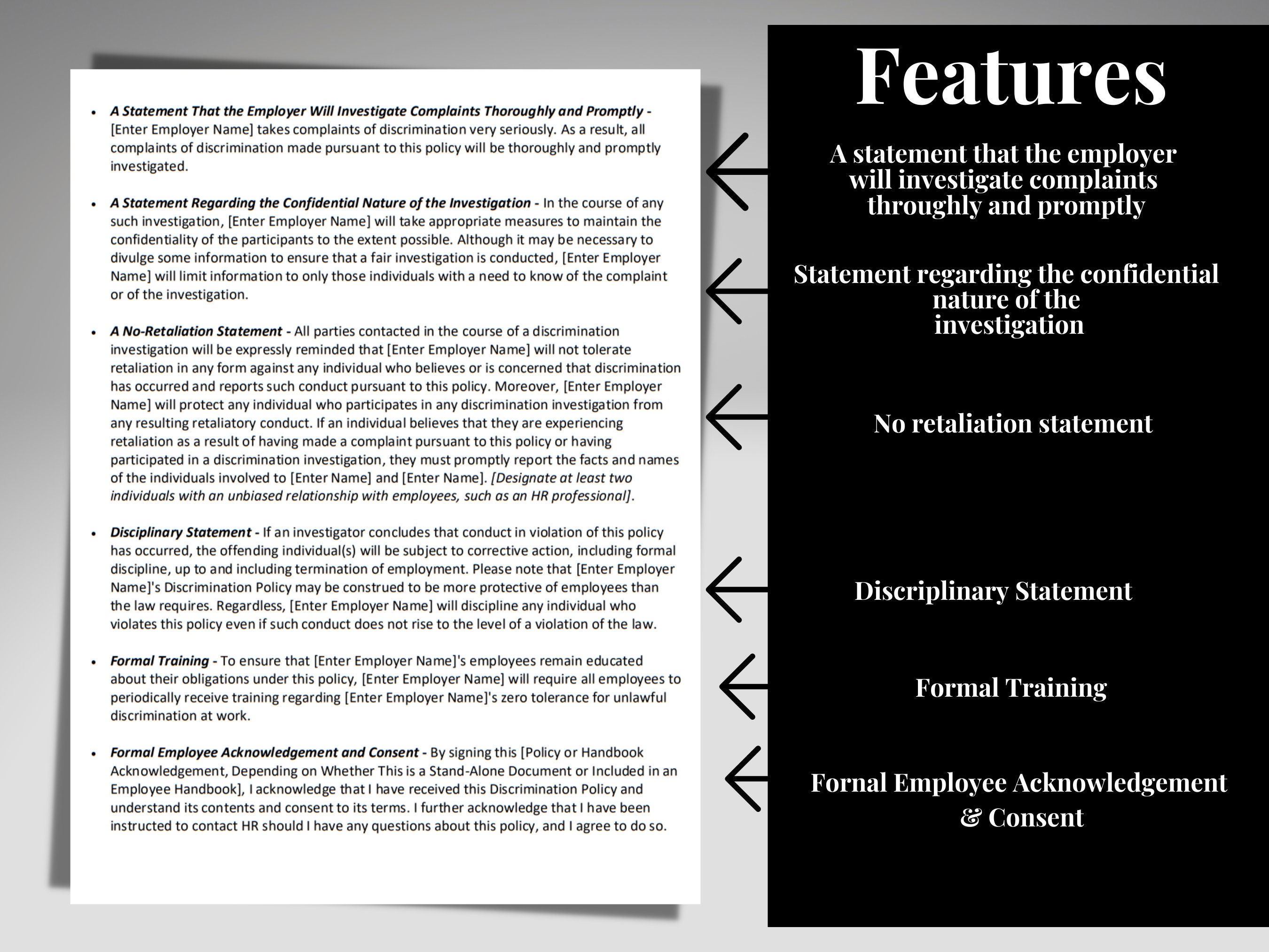Discrimination Policy Template: Editable HR Forms (digital Download) - Etsy