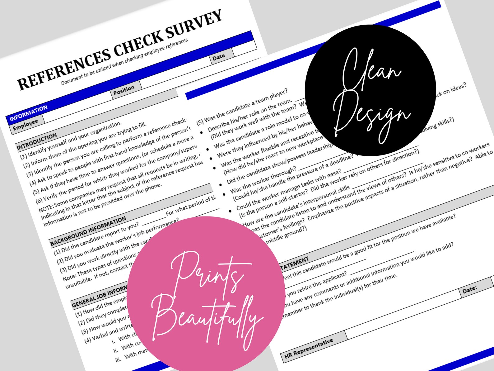 Employee Reference Phone Script HR Template for Job Recommendations ...