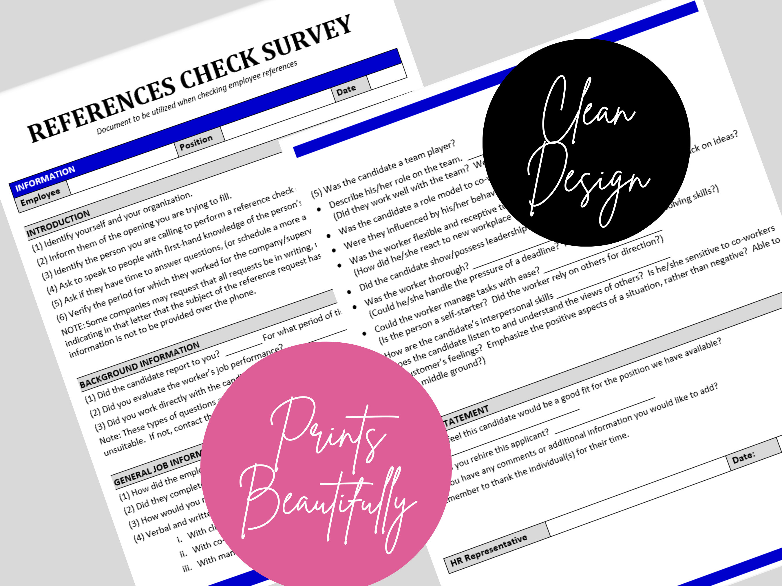 Employee Reference Phone Script HR Template for Job Recommendations ...