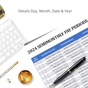 2024 Semimonthly Payroll Calendar: HR Template (digital Download) - Etsy