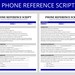 Employee Reference Phone Script HR Template for Job Recommendations ...