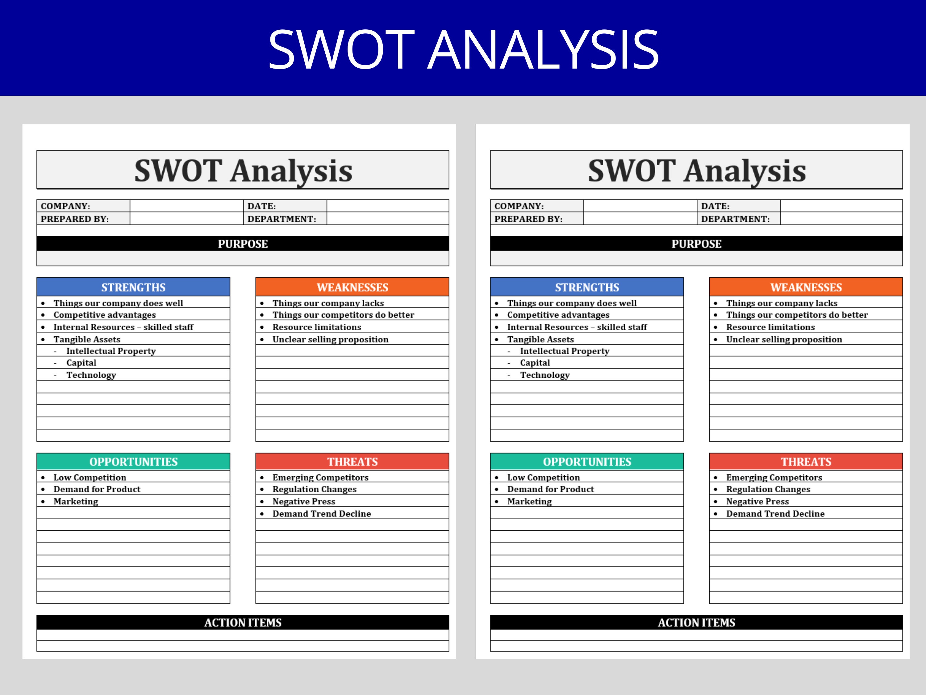 Swot Chart Template Word