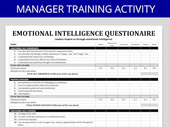 Emotional Intelligence Questionnaire