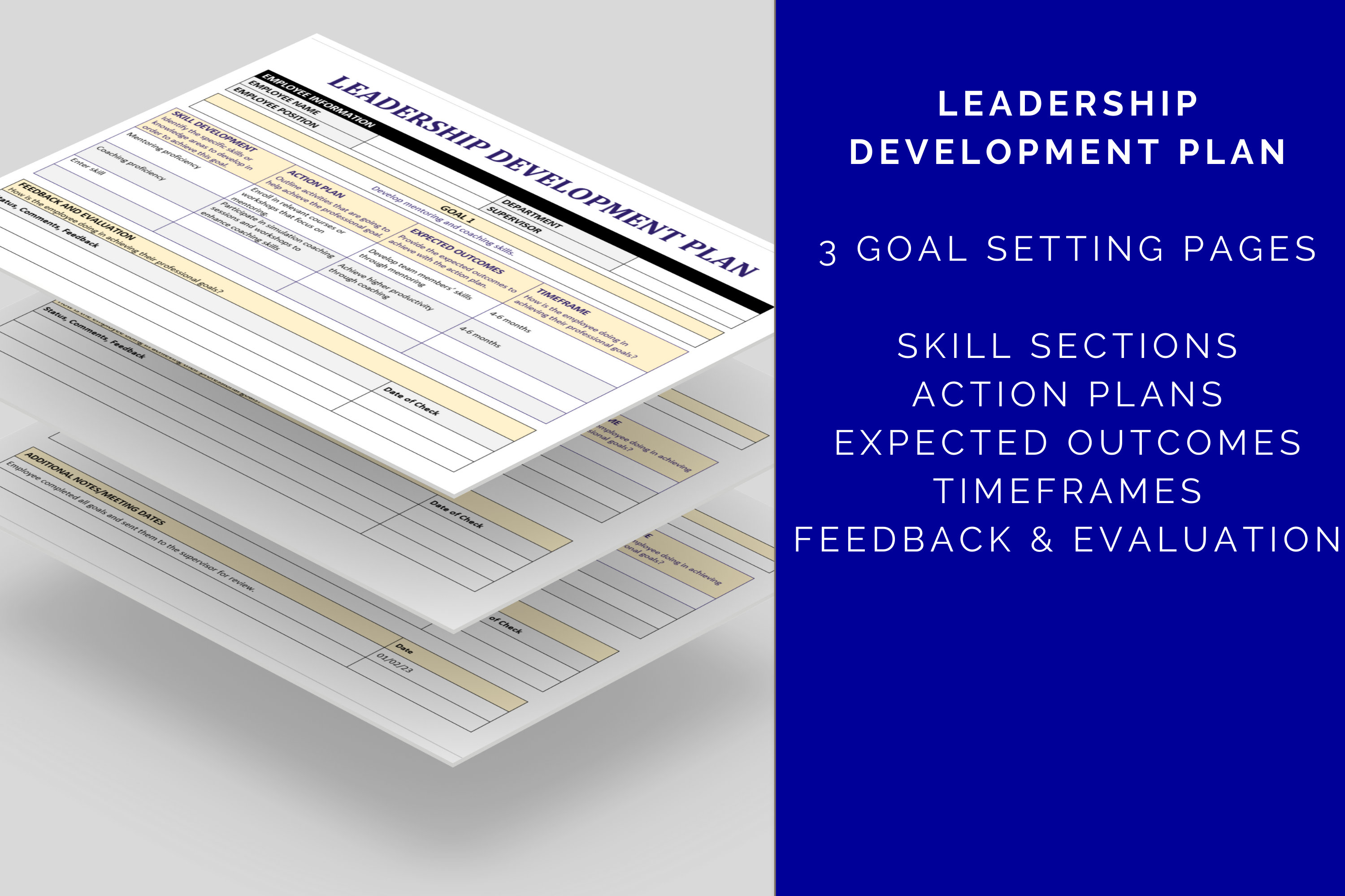 Leadership Development Plan Employee Leadership Goals & Skills Leader ... Leadership Development Plan Employee Leadership Goals & Skills Leader ...