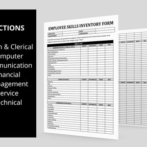 Employee Skills List: HR Template, Career Development (editable Word ...