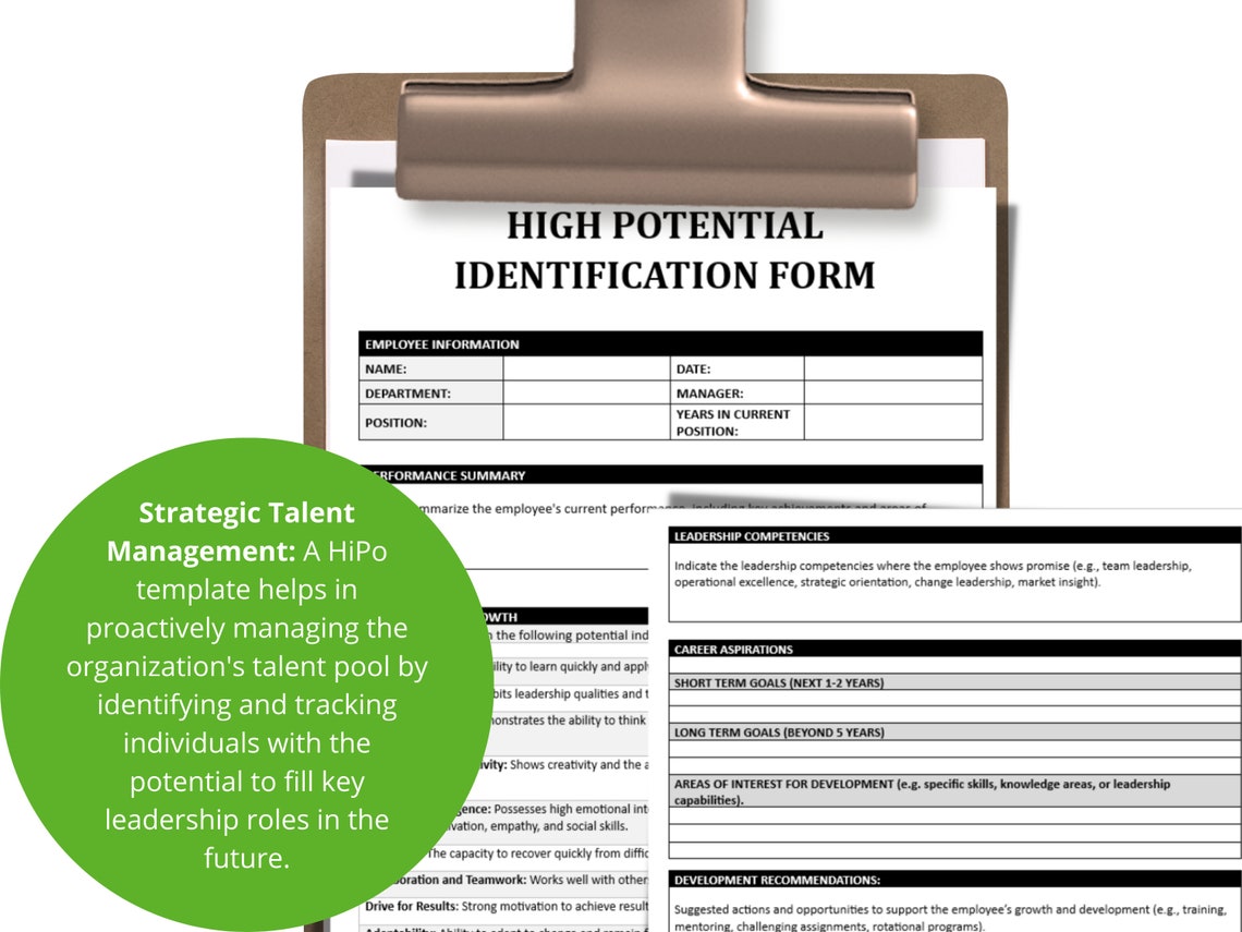 Hipo Identification Form High-potential Employee Top Talent Assessment ...
