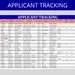 Applicant Tracker Template: MS Editable HR Excel Form | Candidate ...