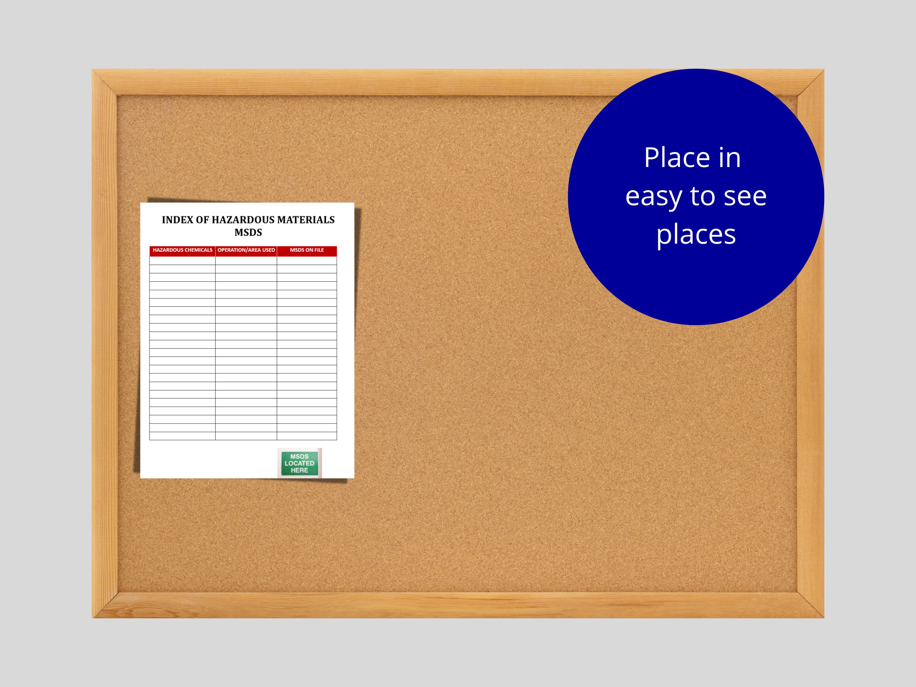 Comprehensive Safety Templates: Index of Hazardous Materials | Editable ...