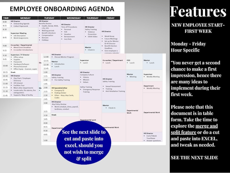 Employee Onboarding Templates: Editable HR Forms & 30-60-90 Day Plan - Etsy