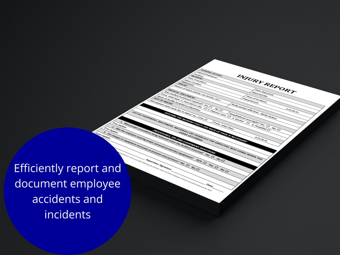 Injury Report Template: Streamline Workplace Incident Documentation ...