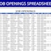 Job Openings Template | MS Excel Editable Spreadsheet | Human Resource ...