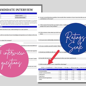 HR Behavioral Interview Questions - Editable Word Template for ...