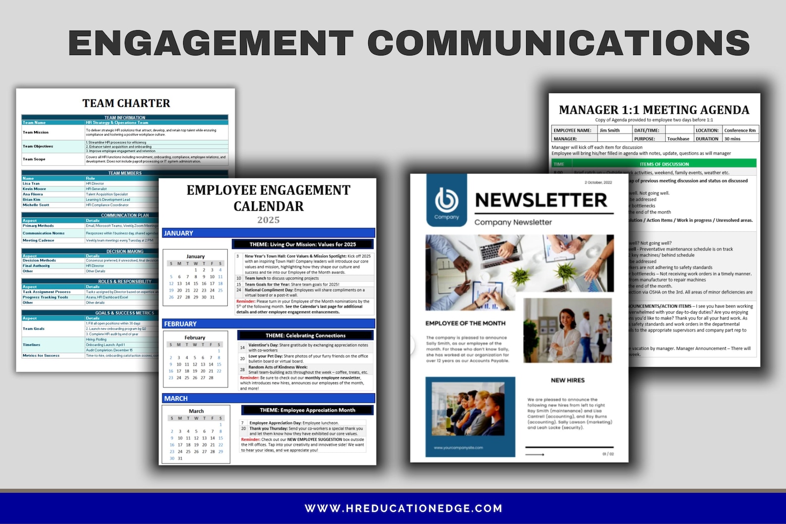 Employee Engagement HR Template Bundle: Editable Forms (digital ...